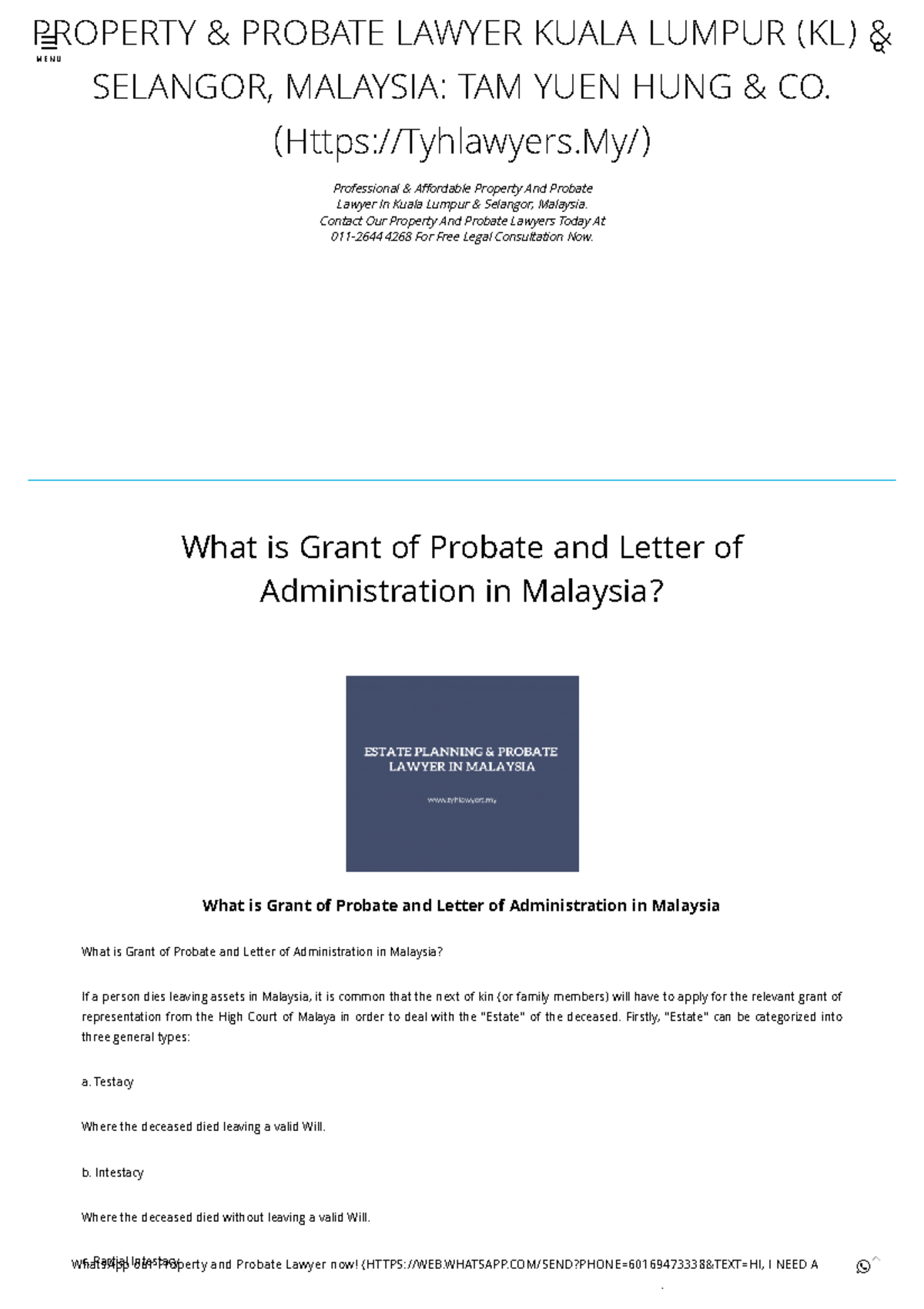 Understanding Grant of Probate & Letter of Administration in Malaysia ...