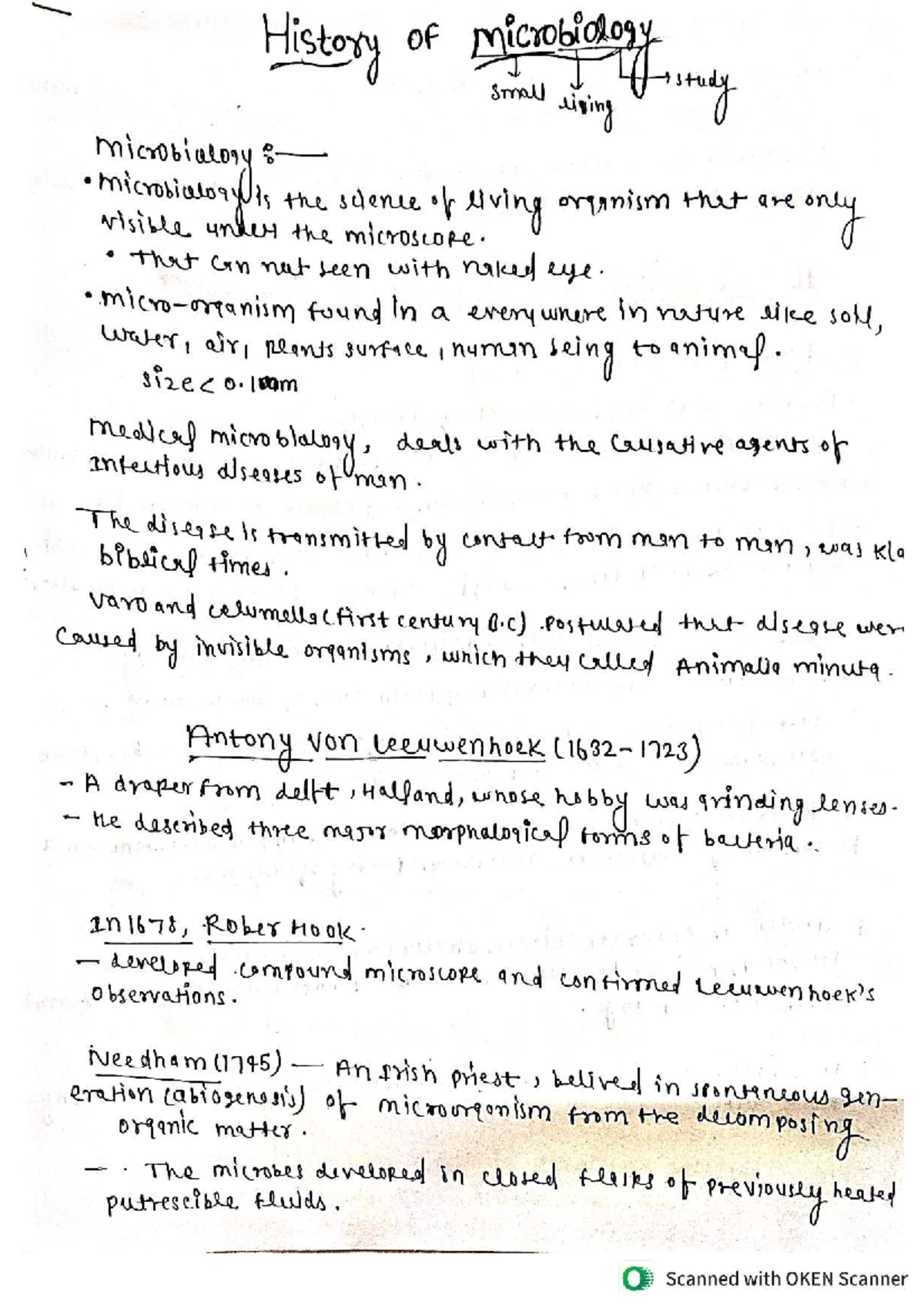 Microbiology Assignment: Key Concepts and Historical Developments - Studocu