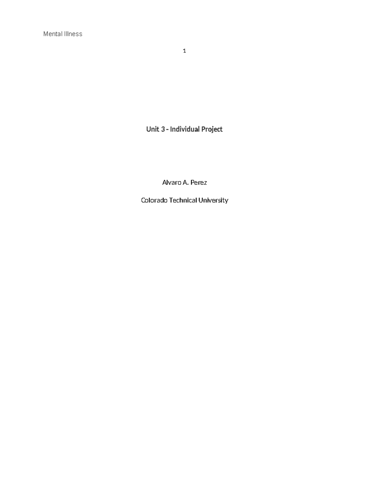 CJHS421 Unit 3 - Mental Health Community Pamphlet Project - Studocu