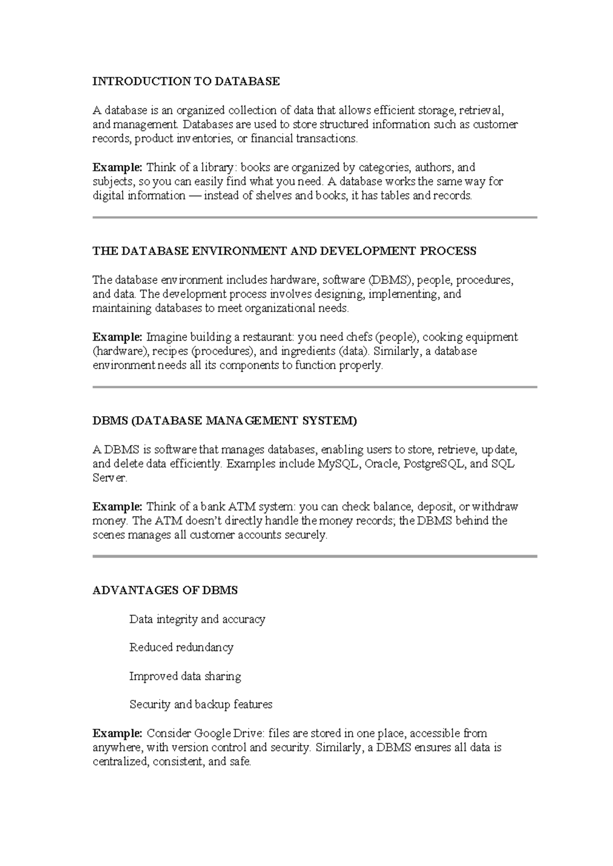 Database QUIZ Study Guide - Key Concepts and Review - Studocu