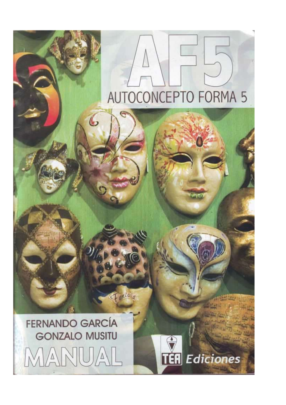 AF5 Autoconcepto: Manual de Instrucciones y Corrección - Studocu