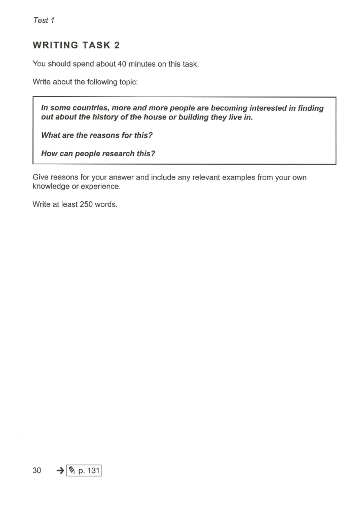 Test 1 Writing Task 2 - History of Homes (CAM 16) - Studocu