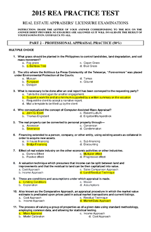 Answers to 2013 REA Practice TEST (450 items) - Pageठ⃚|ठ⃚1ठ⃚ठ⃚ 2013 ...