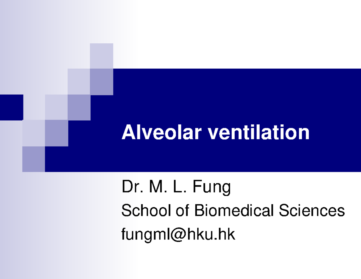 Alveolar Ventilation Overview: Key Concepts and Learning Objectives ...