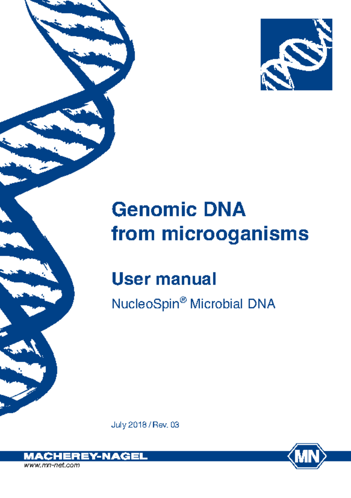 Prokaryote gDNA Extraction Protocol (Microbial DNA) Rev. 03 - Studocu