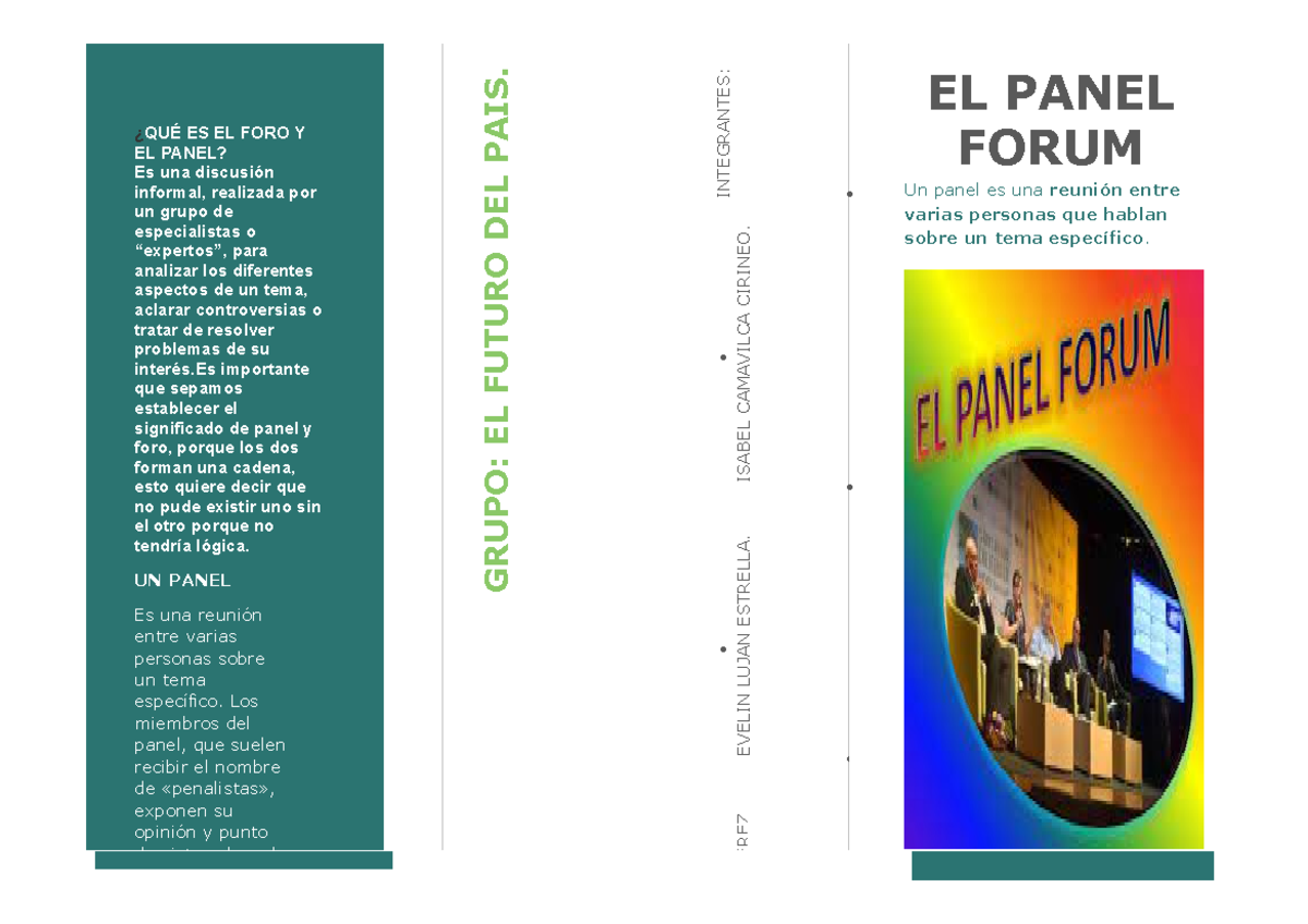 QUÉ ES EL FORO Y EL Panel - ¿QUÉ ES EL FORO Y EL PANEL? Es una ...