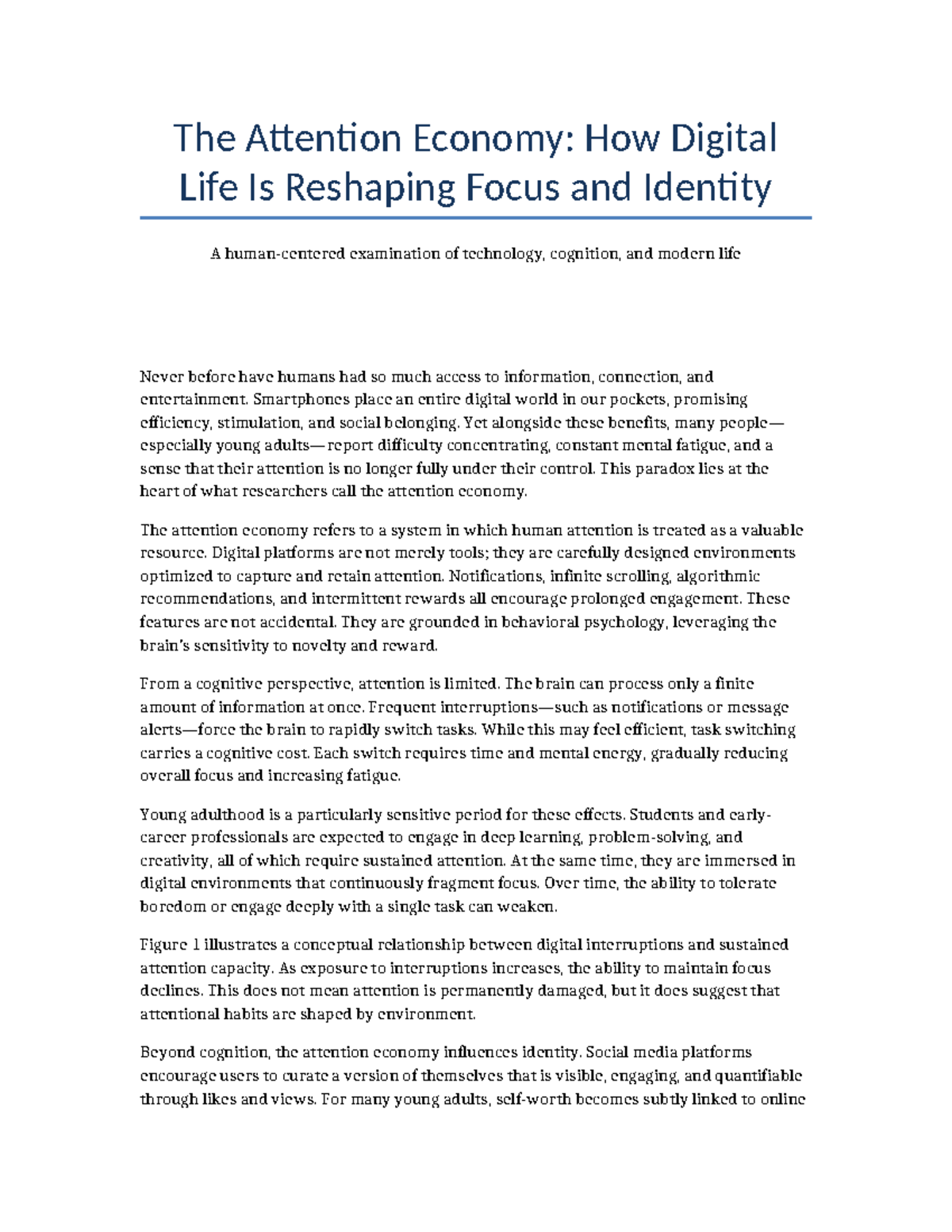 The Attention Economy: Understanding Digital Impact on Focus and ...