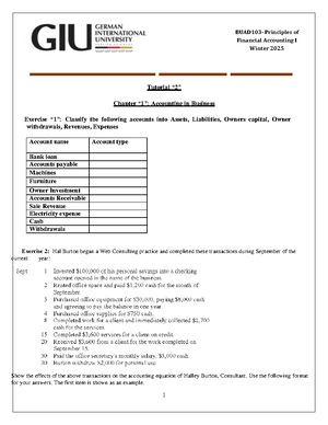 Financial Accounting 1 - Studocu