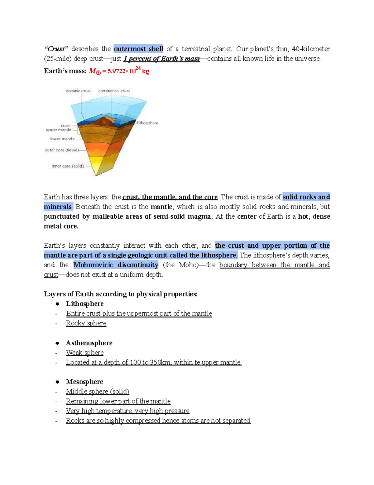 Earth's Crust: Structure, Formation, and Interactions - Geology ...