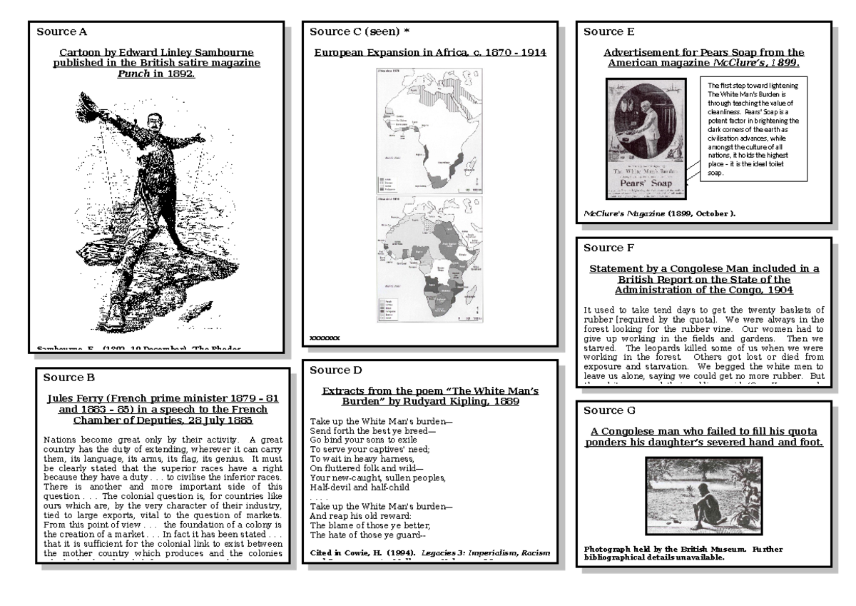 Scramble for Africa (HIST 201) - Source Analysis and Discussion ...