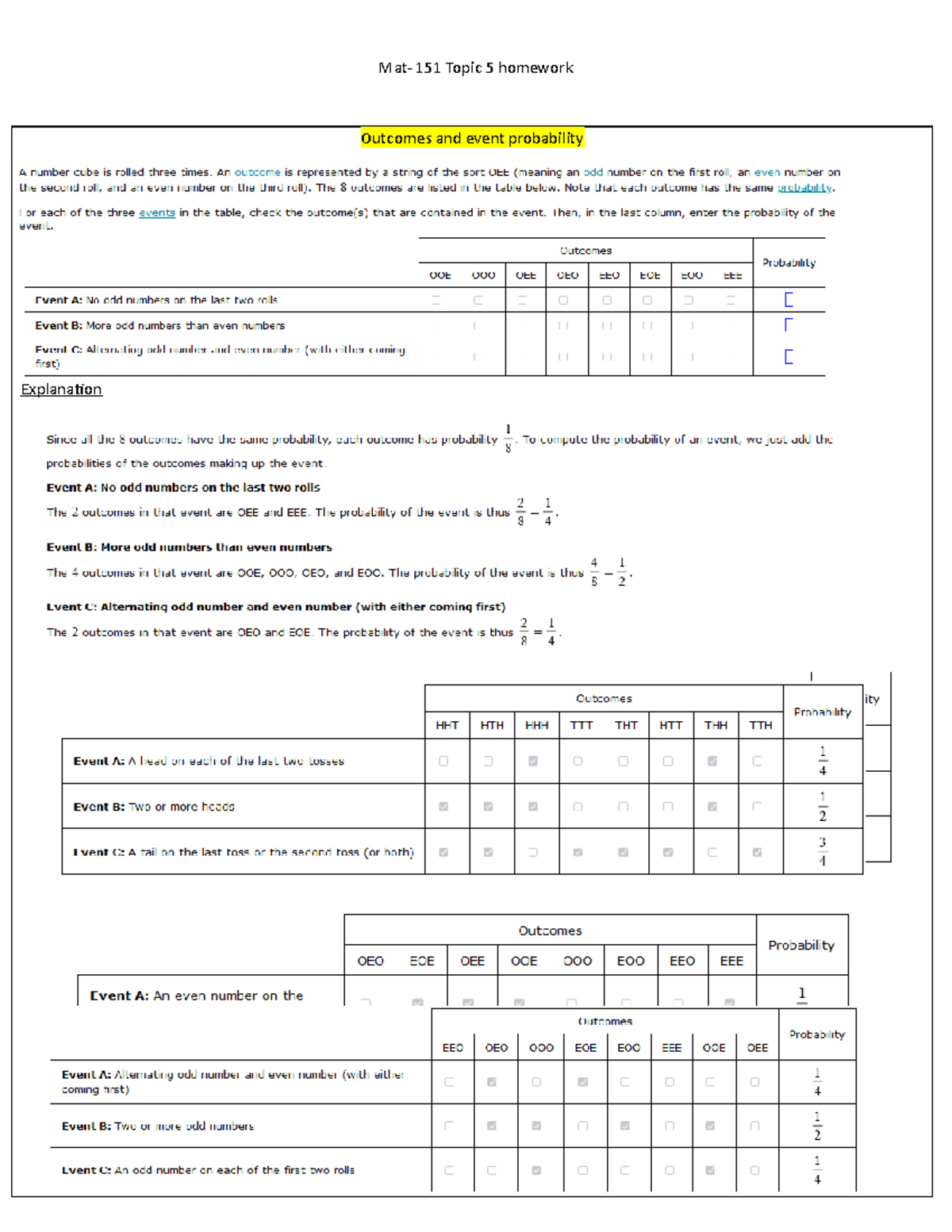 Mat-151 homework 5 - Explanation of all the problems with steps. - Mat ...