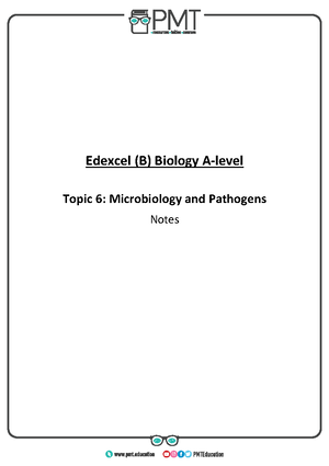 Summary Notes - Topic 7 Edexcel (B) Biology A-Level - Edexcel (B ...
