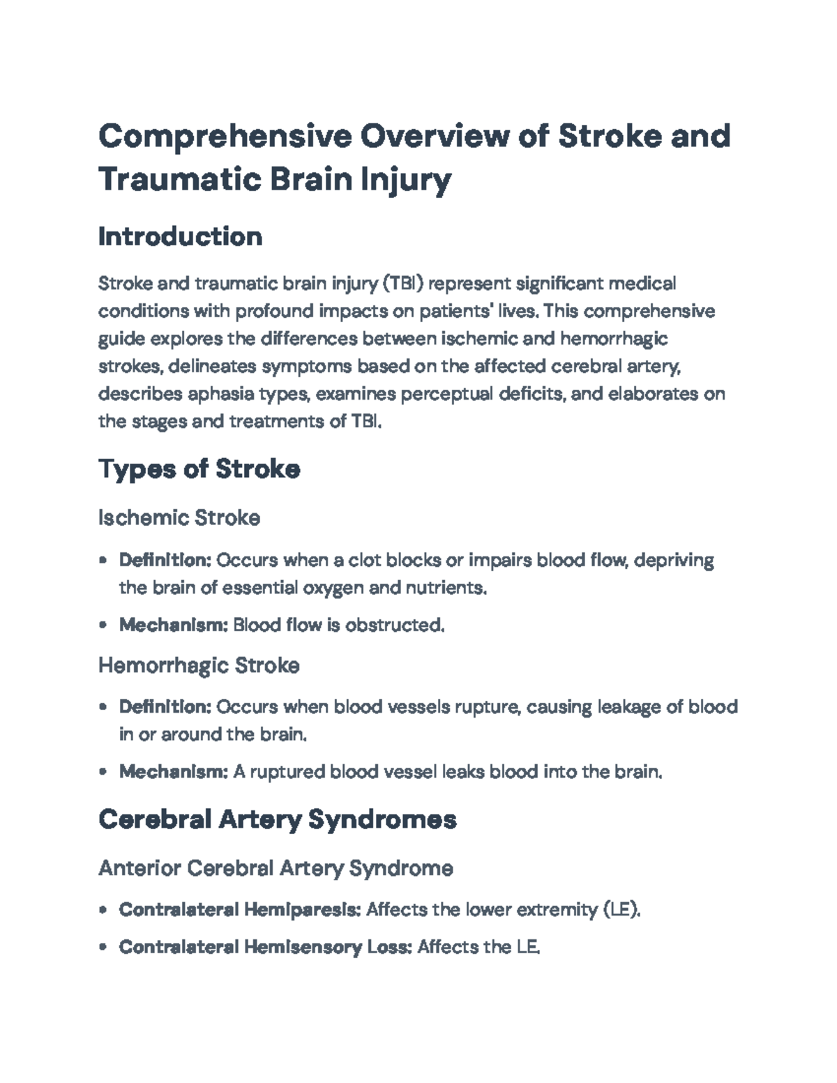 Comprehensive Guide to Stroke and Traumatic Brain Injury Management ...