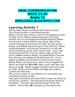 ENGL-2111 Oral Com. Week 1-20 - AMA OED SOURCES Website (amaoedsources ...