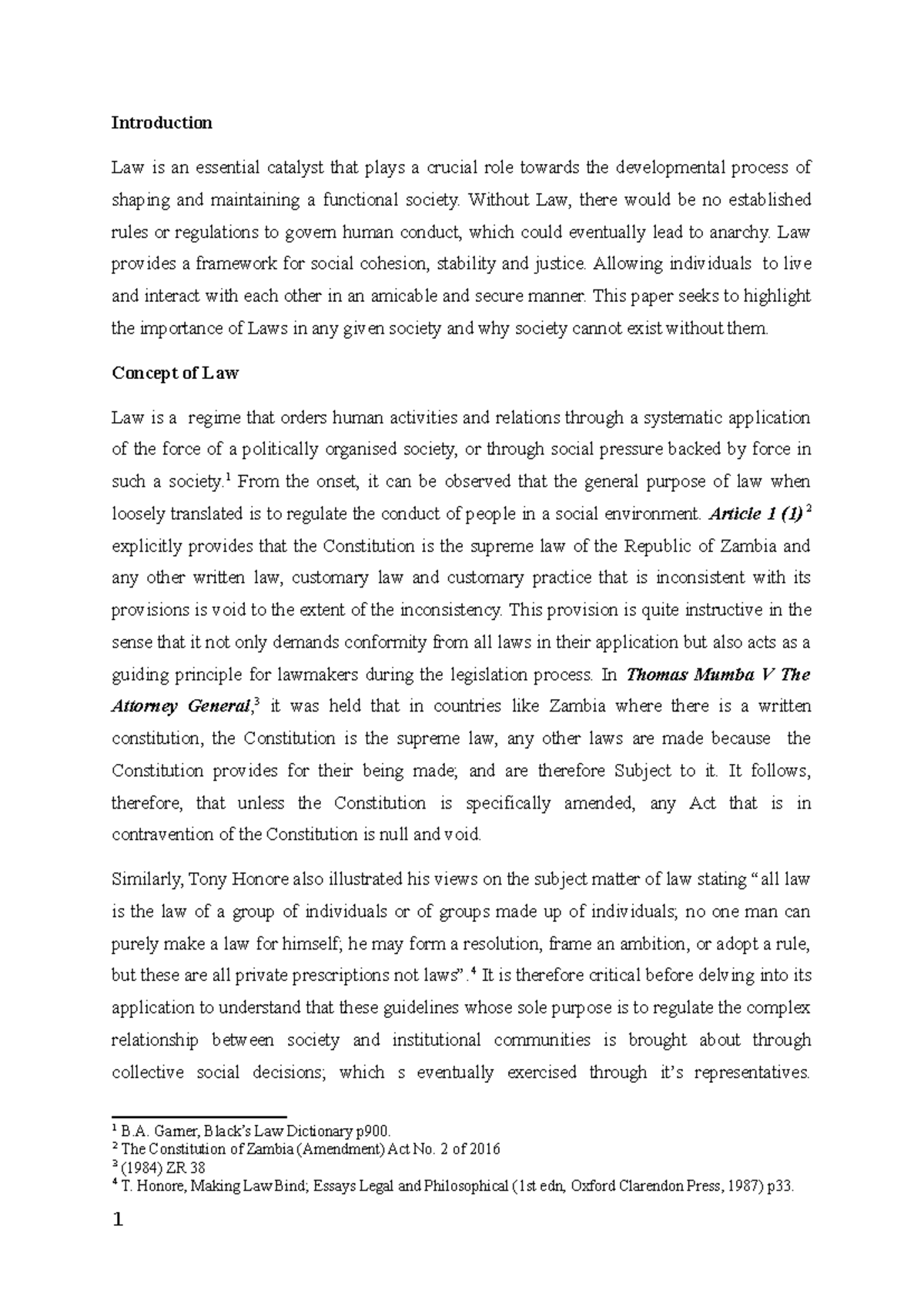 Group 4 Assignment - Introduction Law is an essential catalyst that ...