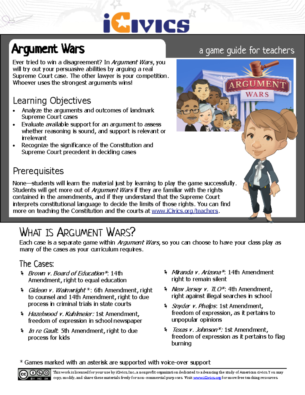 Argument Wars 20 Game Guide: Mastering Supreme Court Cases - Studocu