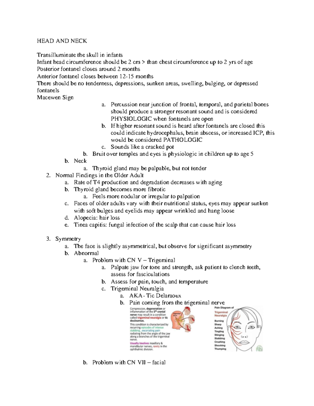 NURS 612 Exam 2: Head and Neck Assessment Findings and Considerations ...