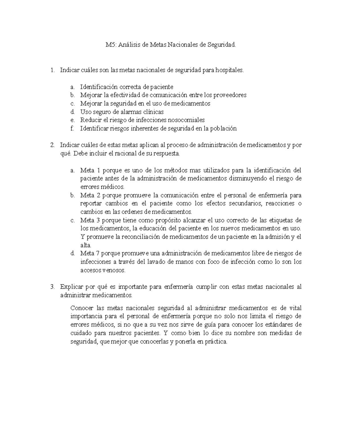 Metas nacionales Leslie Maldonado - M5: Análisis de Metas Nacionales de ...