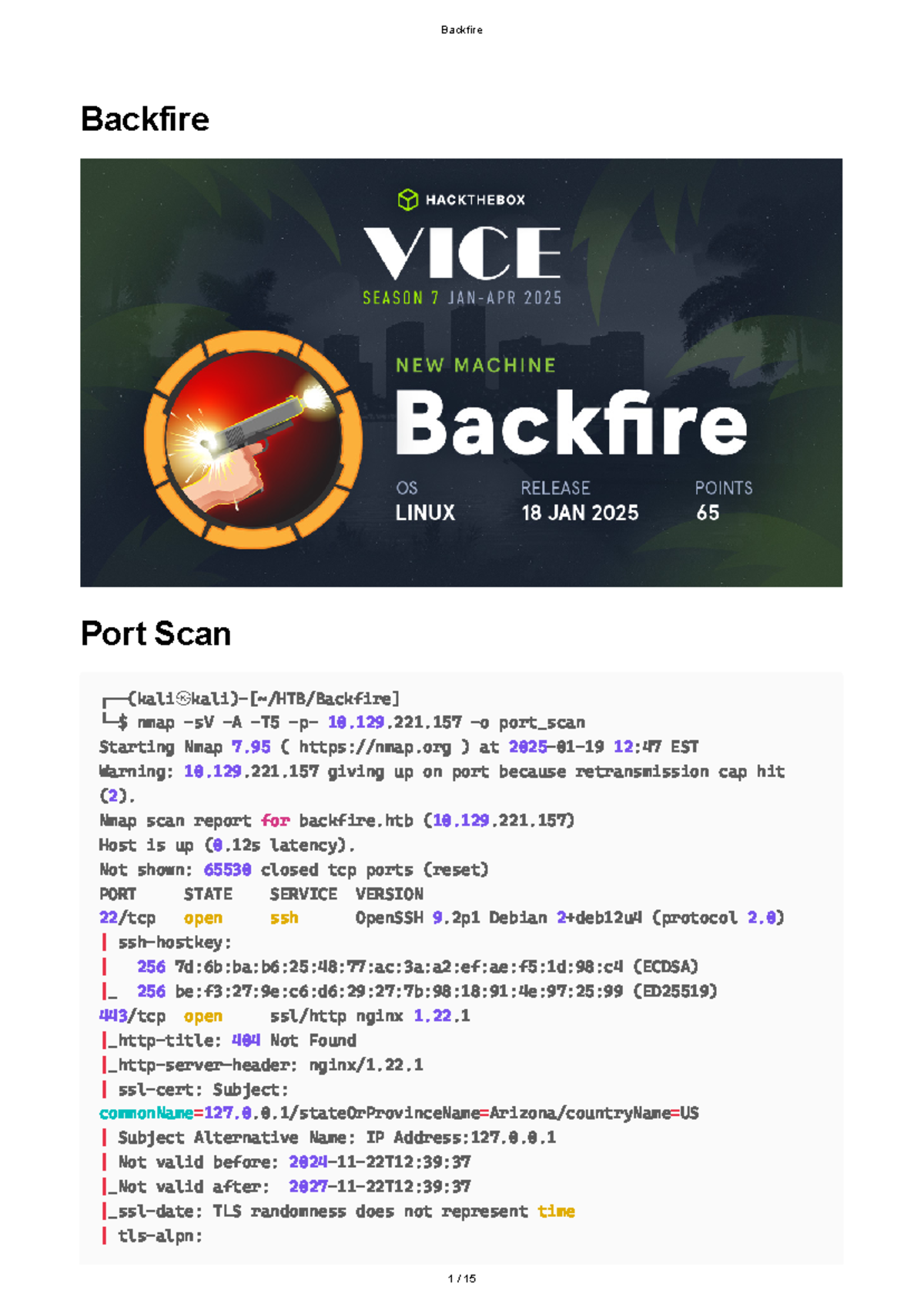 Backfire IT Course - Network and Security Assessment Overview - Studocu