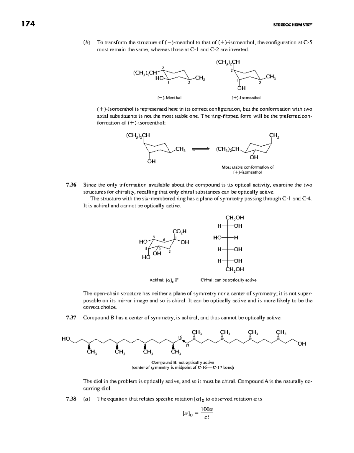174 STEREOCHEMISTRY: Chirality and Optical Activity Analysis - Studocu