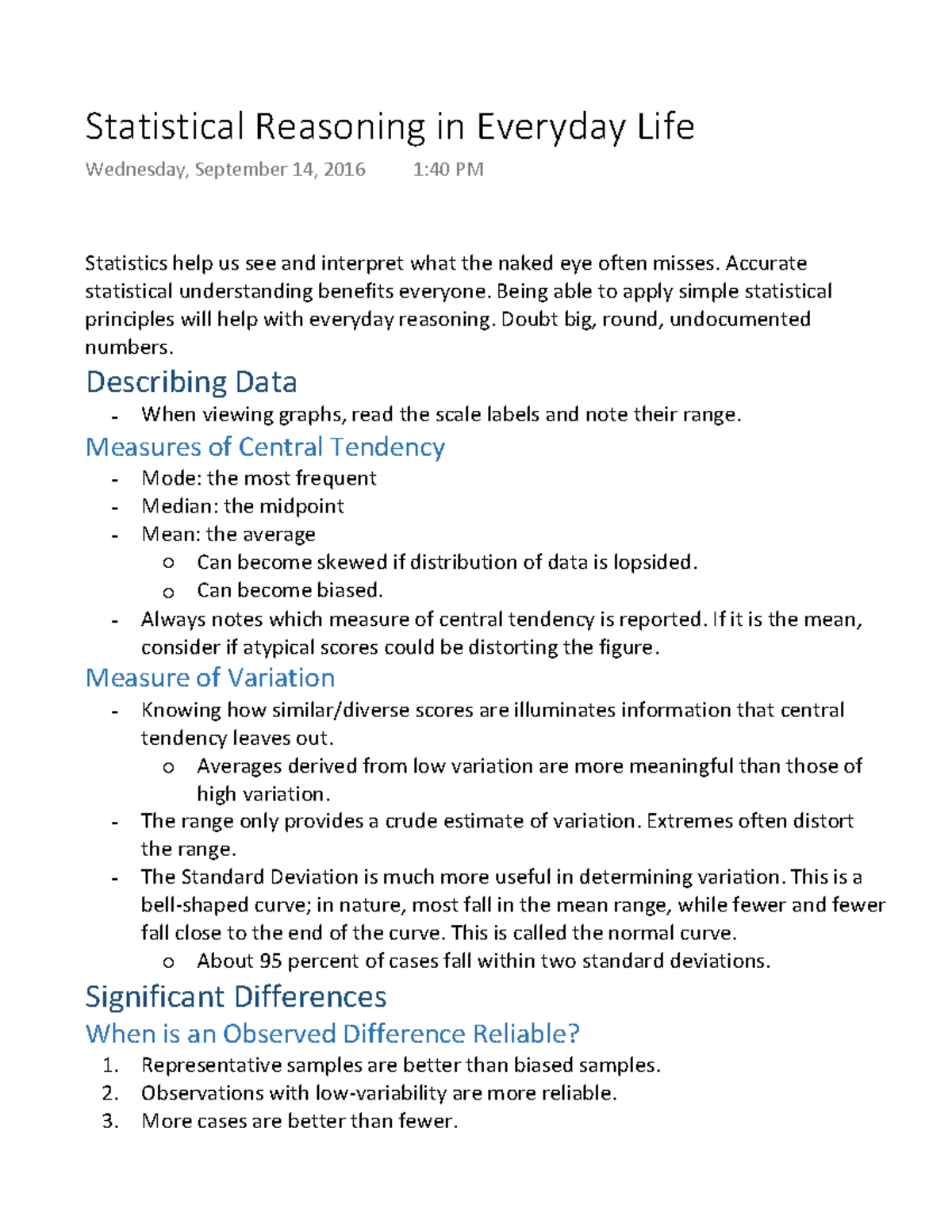 Statistical Reasoning in Everyday Life: Key Concepts & Applications ...