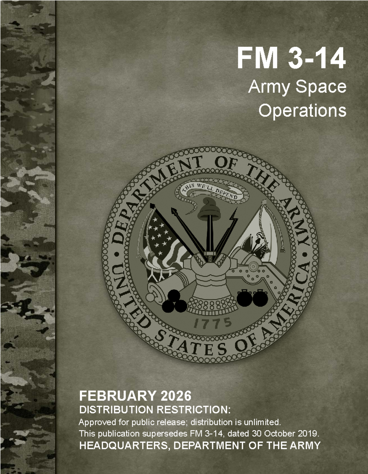 FM 3-14 Army Space Operations: Overview and Strategic Framework - Studocu