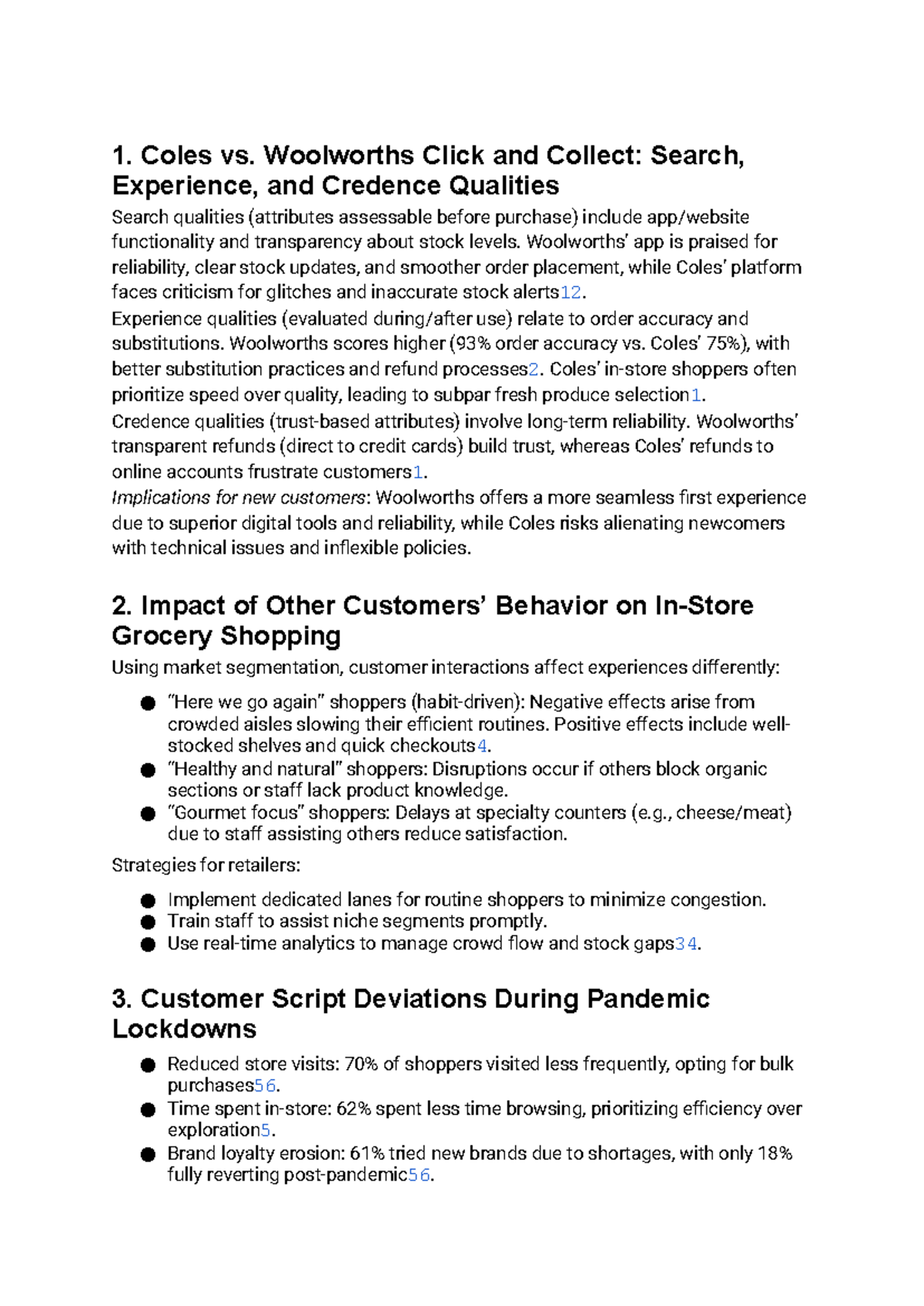 Coles vs. Woolworths: Click & Collect Experience Analysis (Week 3 Tute ...