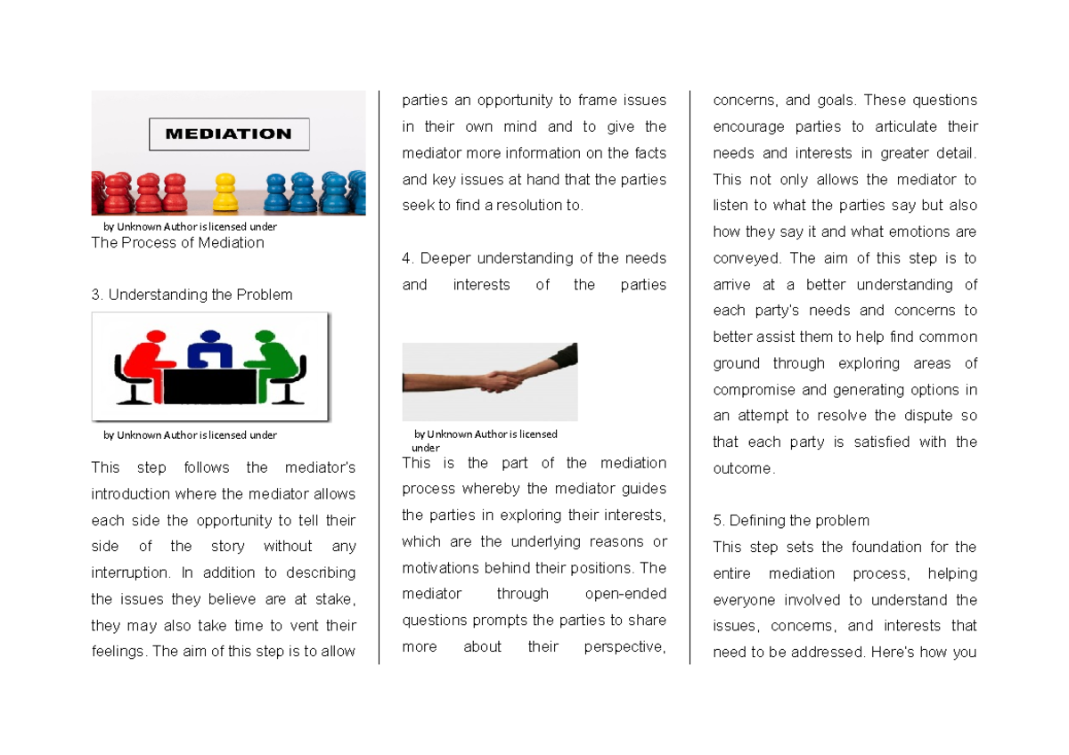 Mediation Process Assignment: Steps Towards Effective Resolution - Studocu