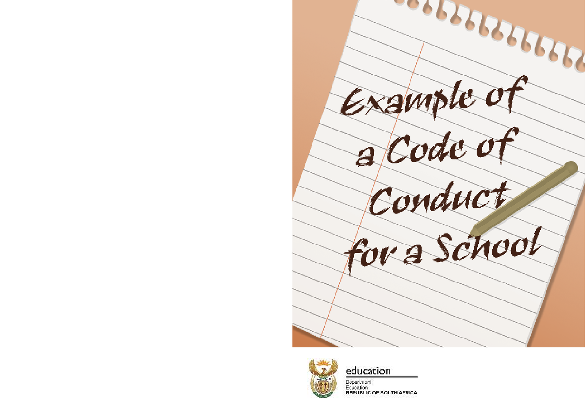 Code of Conduct for a School: Guidelines and Disciplinary System - Studocu