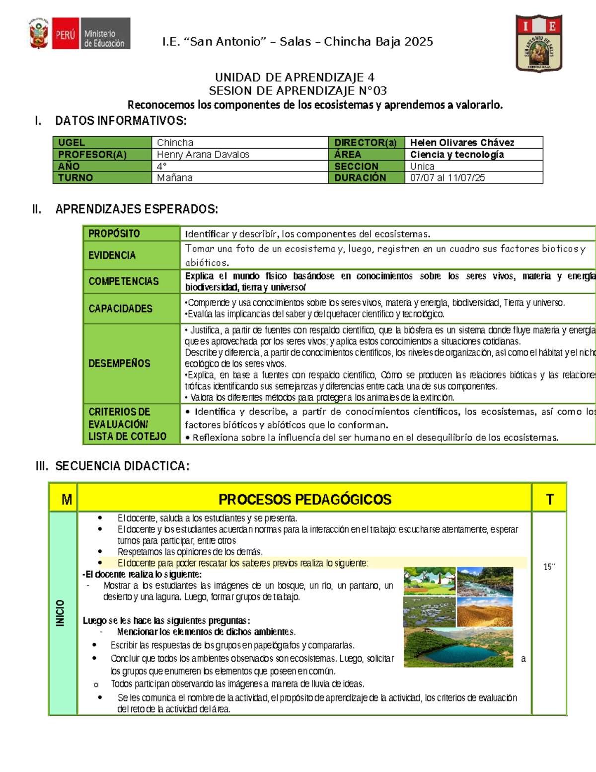 A-1º SES-ACT 1-CYT UNIDAD 4: Componentes de Ecosistemas y su Valoración ...