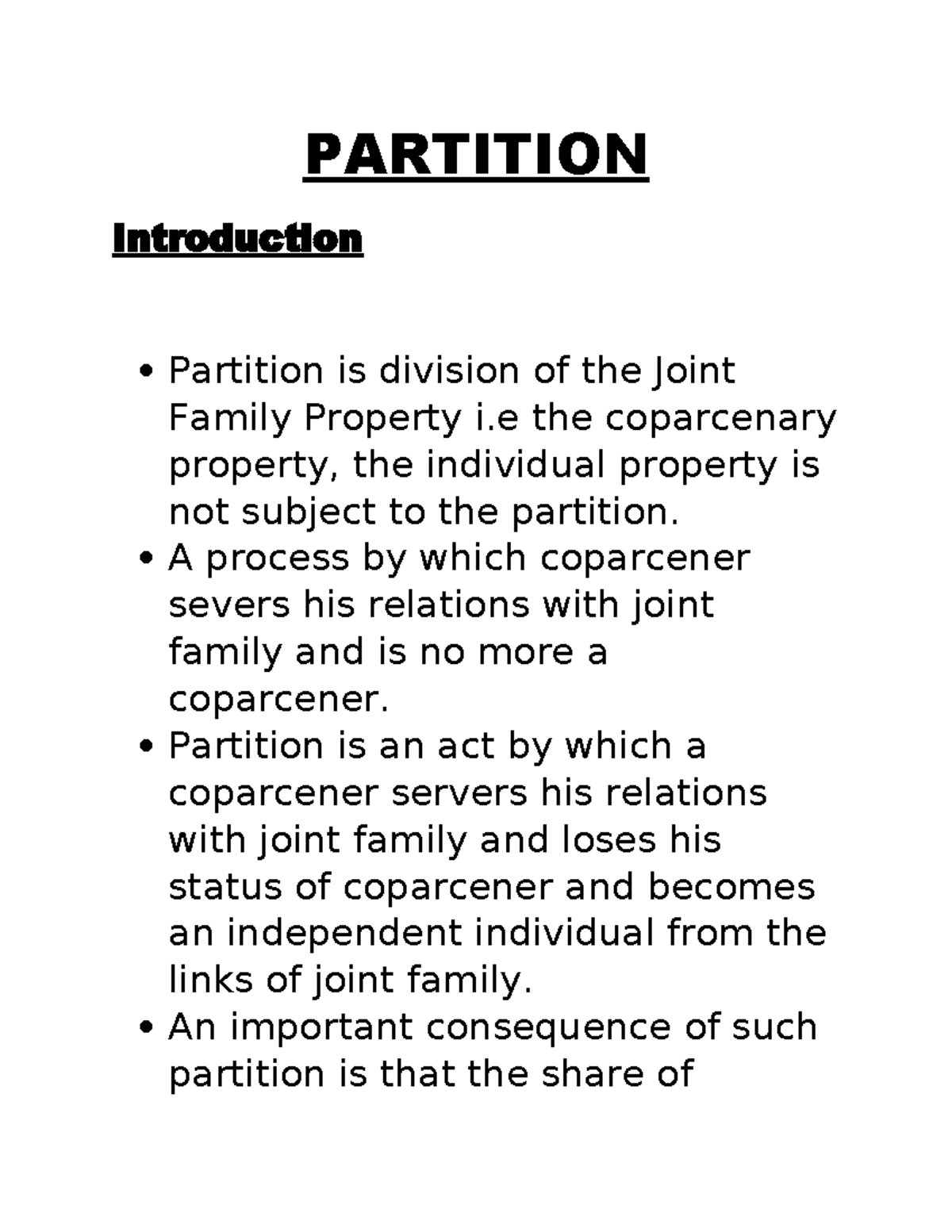 Hindu Law Assignment: Understanding Partition - Concepts & Schools ...