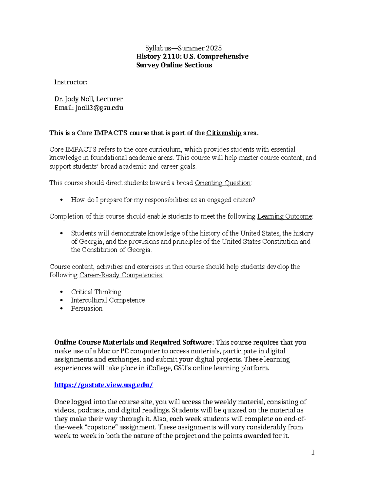 2025 History 2110: U.S. Comprehensive Survey Syllabus for Online ...