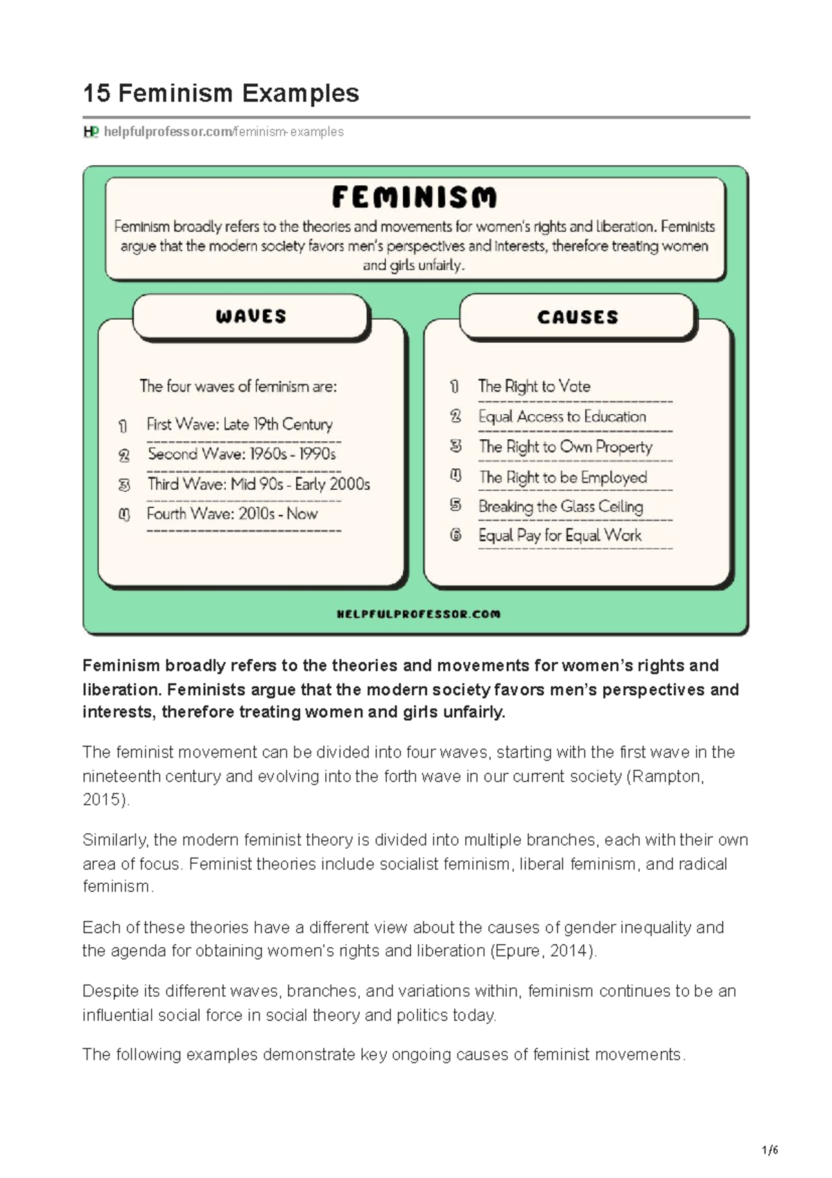 Feminism Basics and Timeline: Key Examples and Movements Explained ...