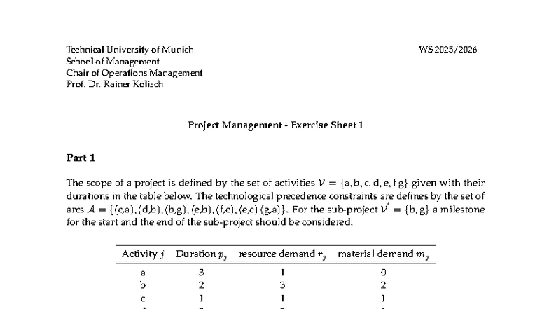 PMS 2025-26 Project Management Exercise 1: Scope & Scheduling Analysis ...
