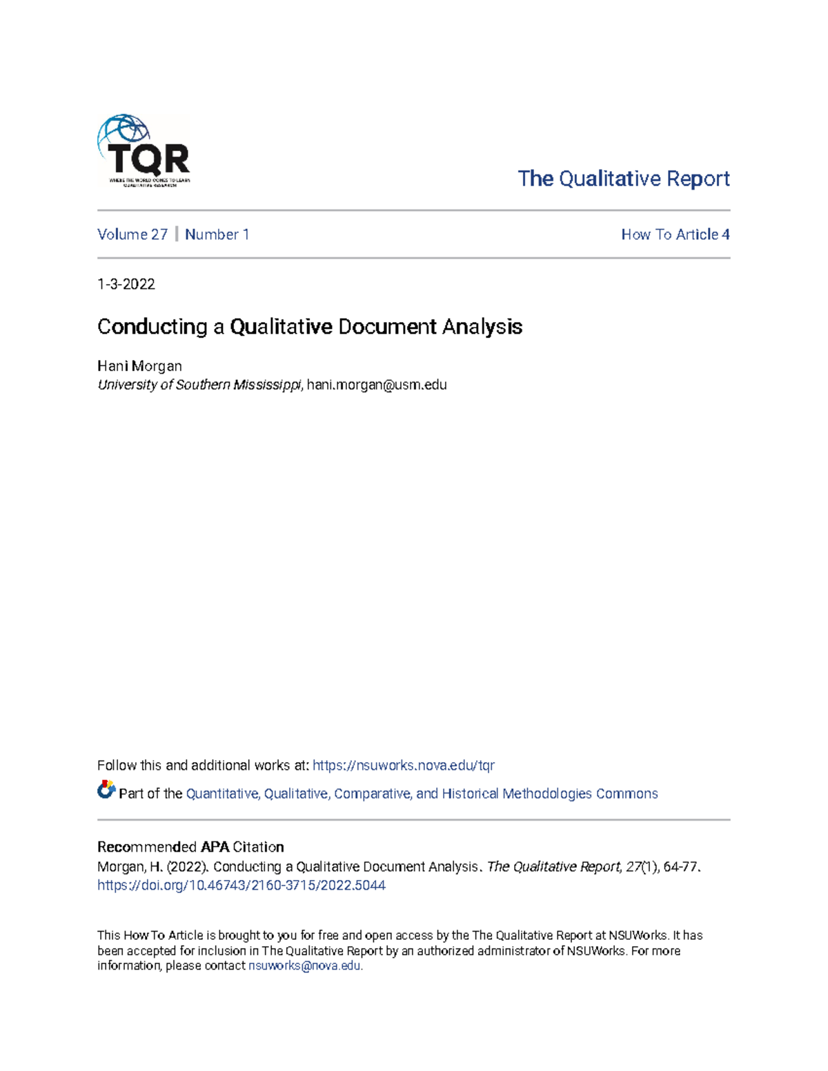 Qualitative Document Analysis: A Comprehensive Guide to Methodology ...