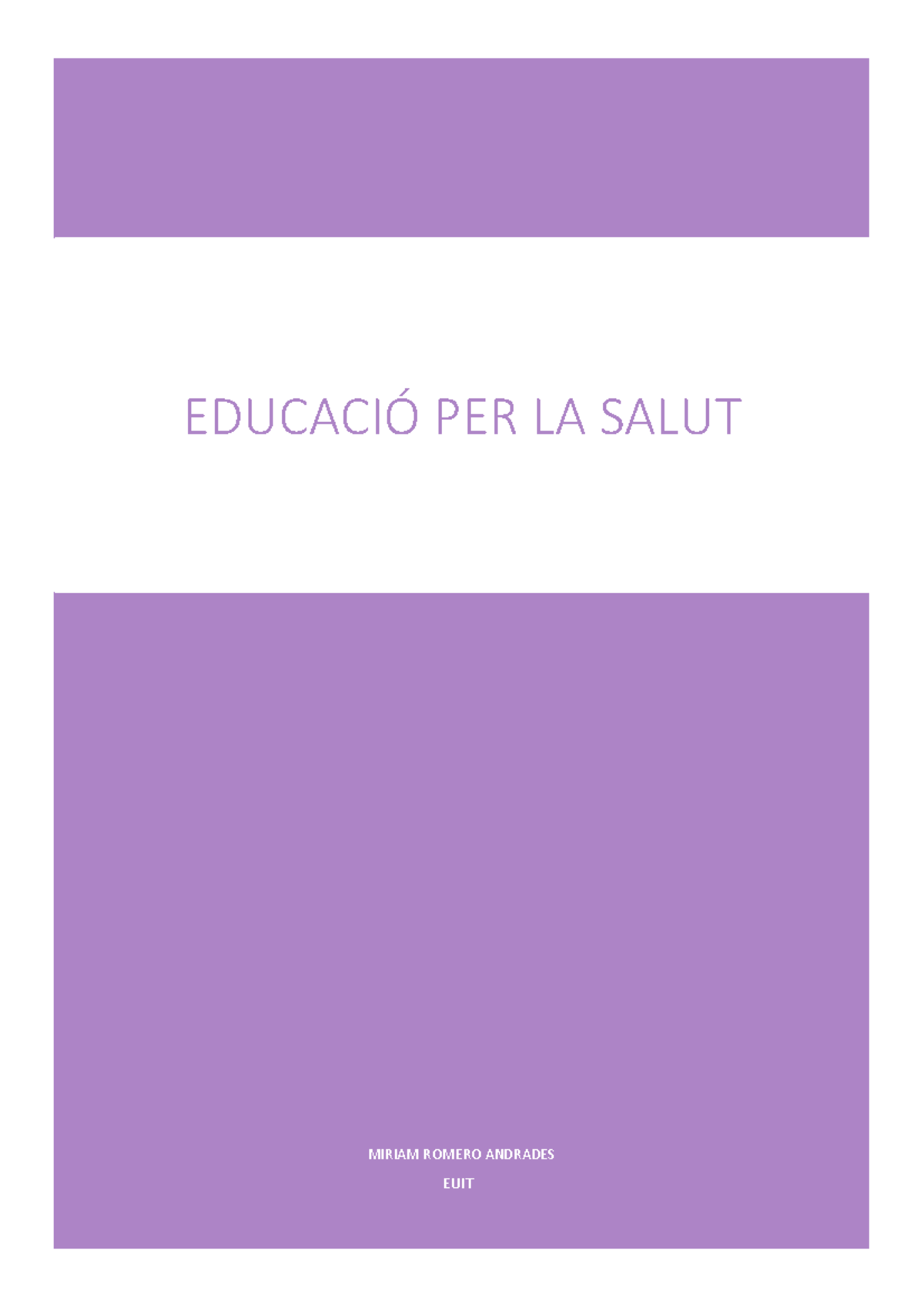 Educació per a la salut: Models, mètodes i anàlisi (Unitat 2) - Studocu