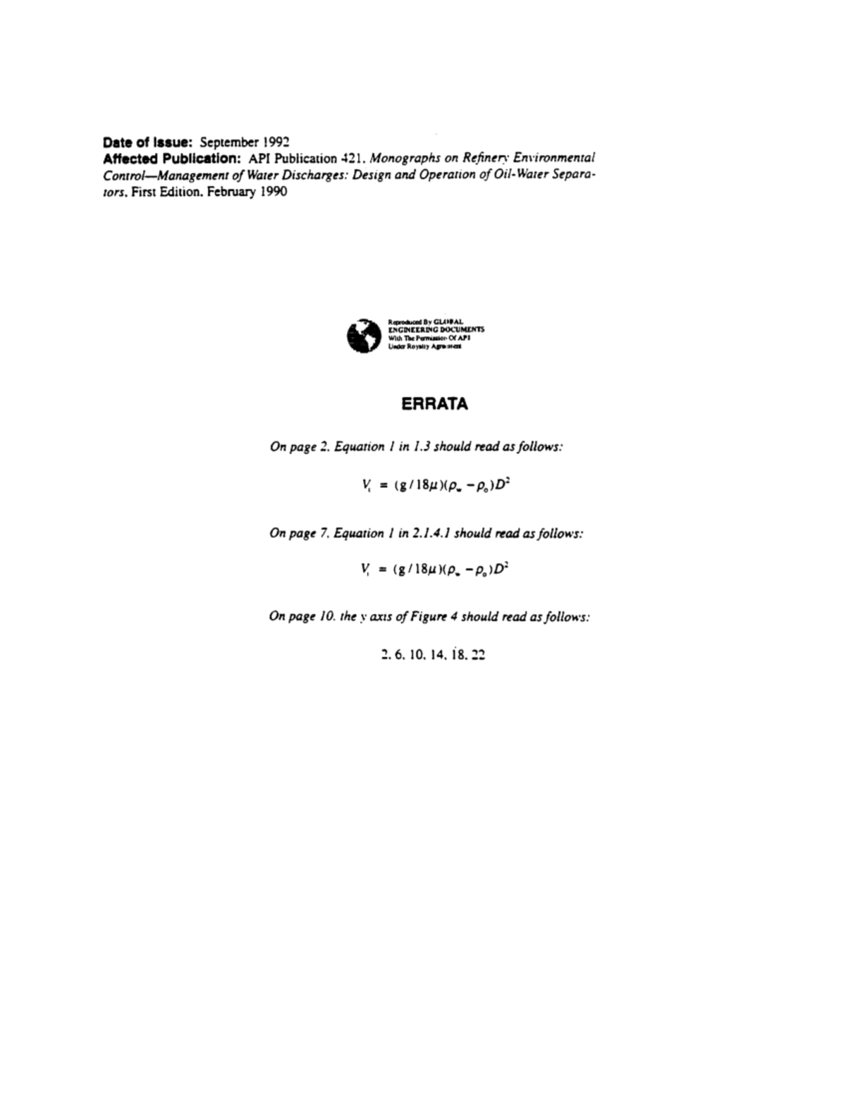 API 421 Monograph: Environmental Management of Water Discharges - Studocu