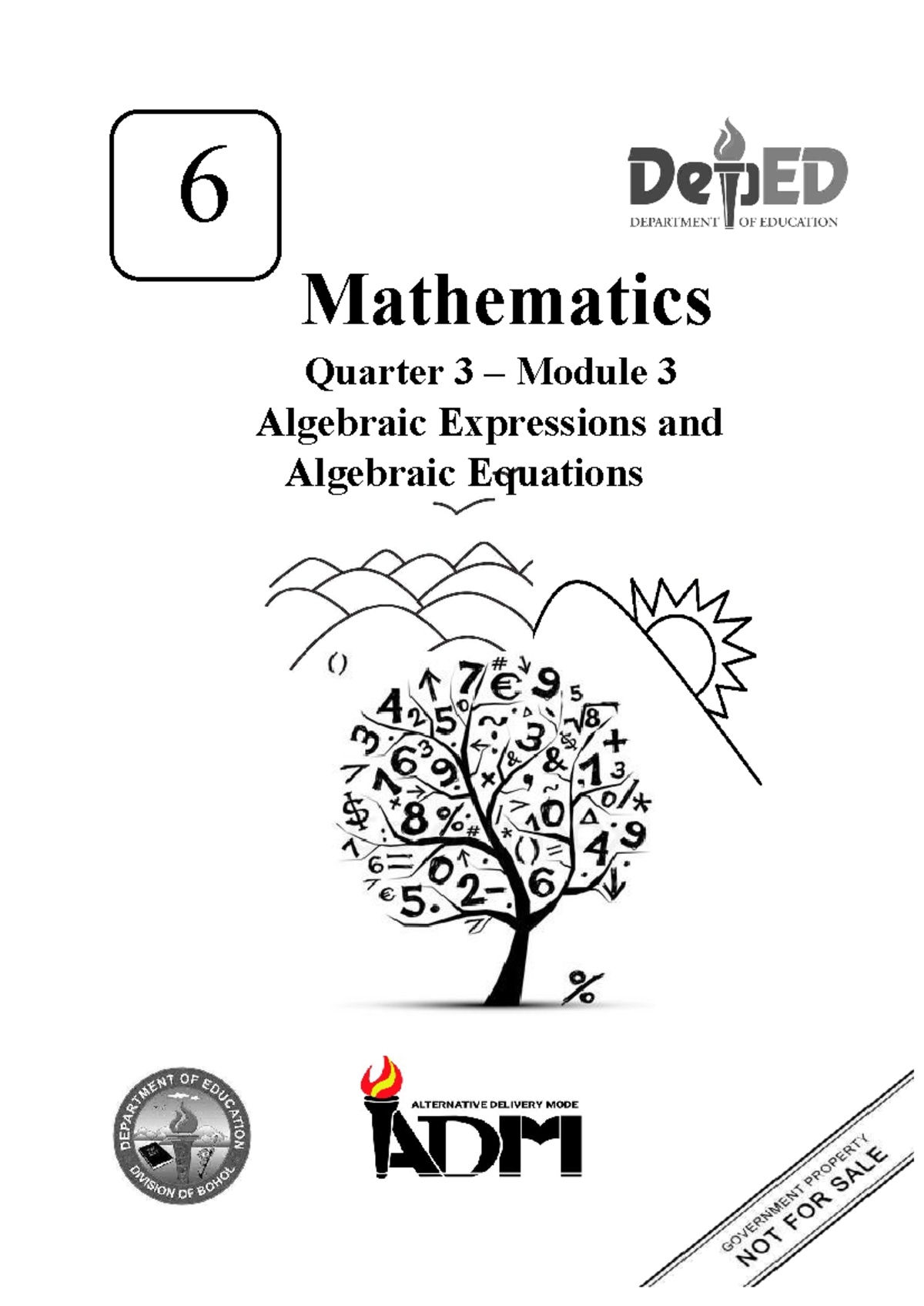 Math 6 Q3 SLM Wk3 - Algebraic Expressions & Equations Tutorial - Studocu