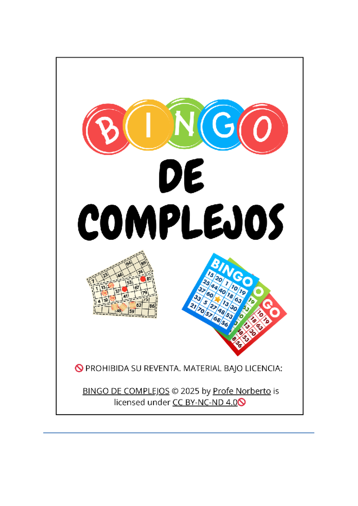 Bingo de Números Complejos - 6.º Año de Secundaria - Studocu