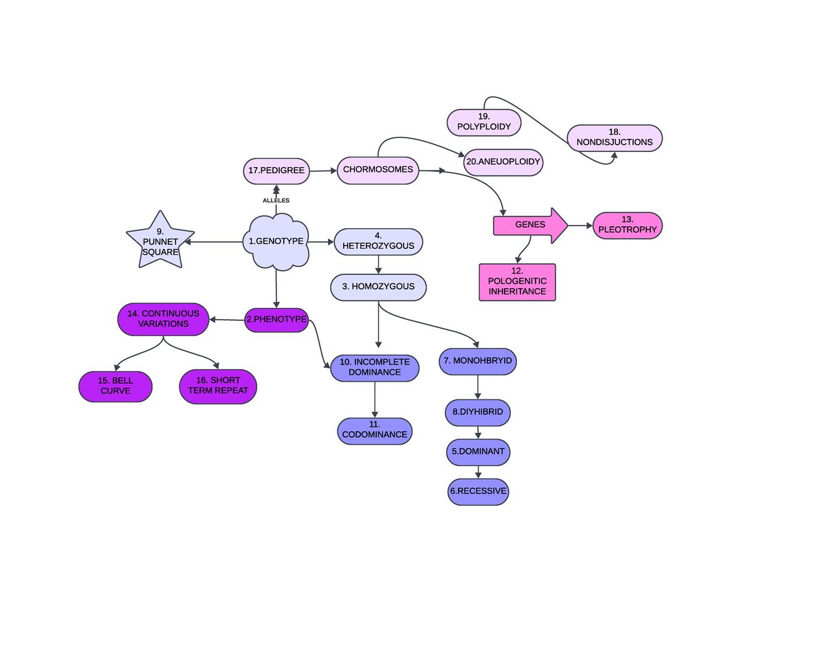 Concept MAP MOD 7 - BIO 189 - 1 17 2 1 0. INCOMPLETE DOMINANCE 14 ...