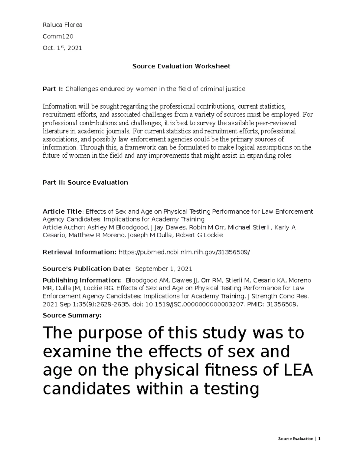 Informative Essay - Timothy Trokey - Military and Professional Bearing ...