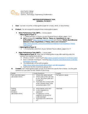 Performance Task Blueprint - STEM - Science Technology and Society ...