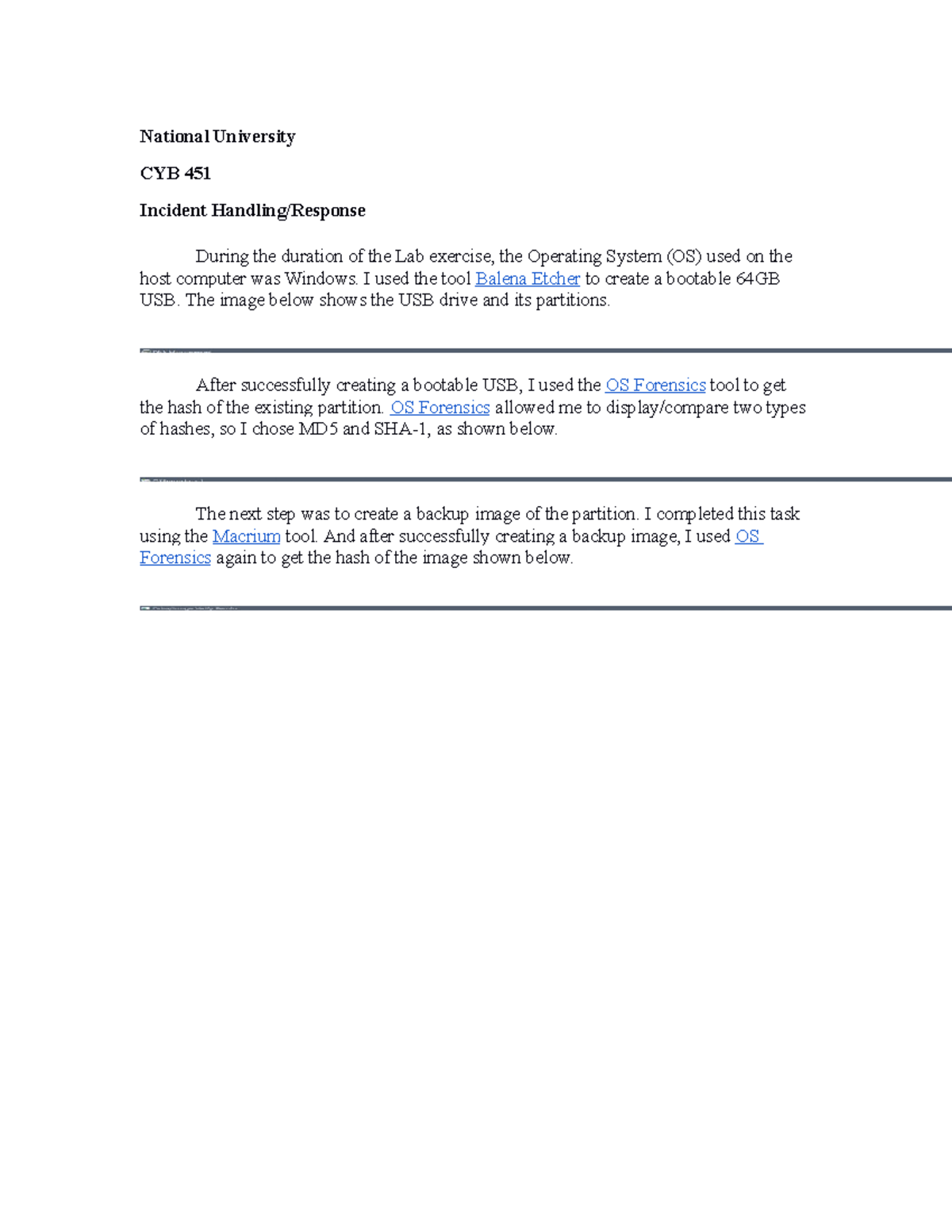 Week4 Lab Week 4 Lab National University Cyb 451 Incident Handling