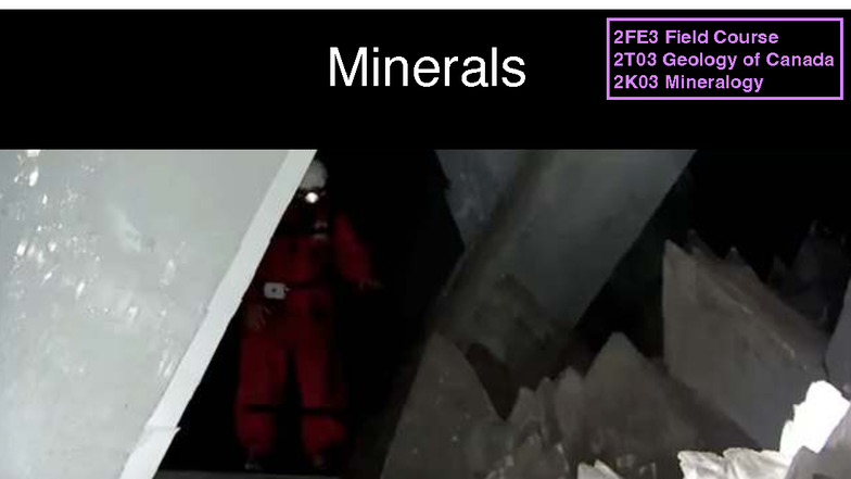 1G03 Lecture 6: Identifying Minerals and Their Properties - Studocu