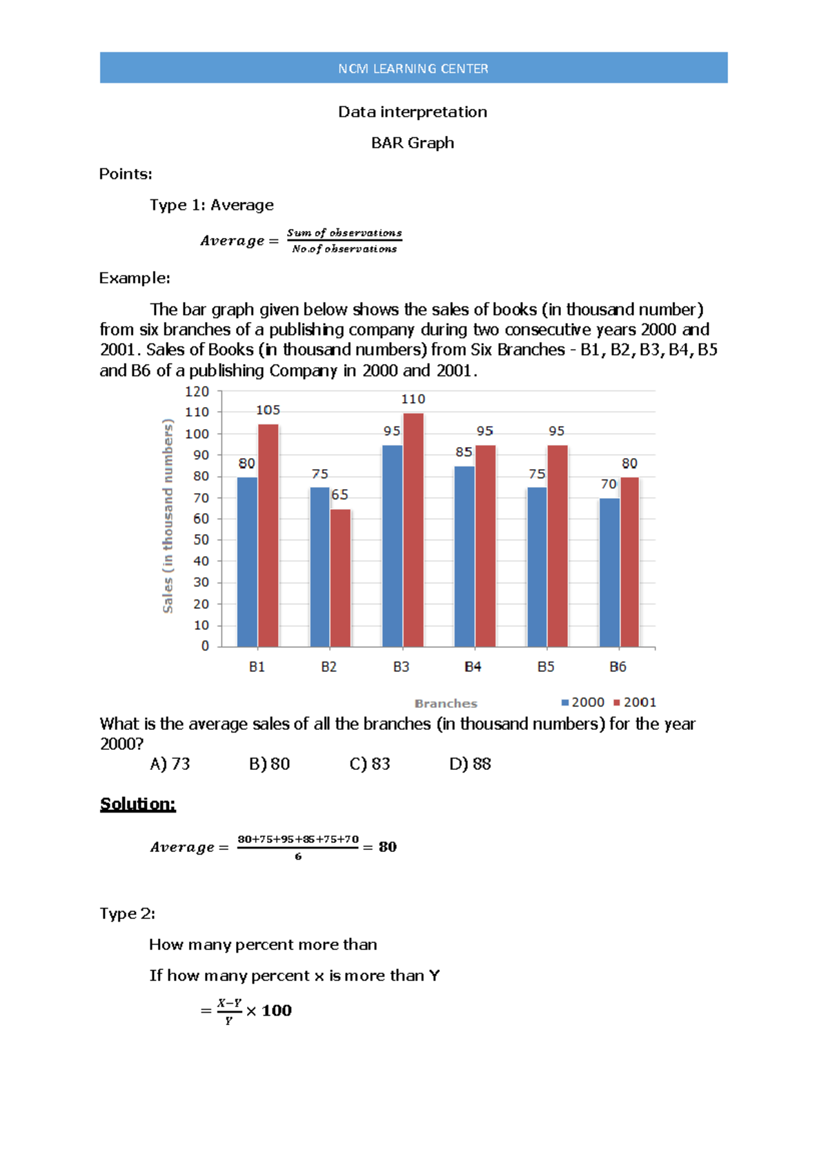 Data interpretation BAR , pie chart - Data interpretation BAR Graph ...