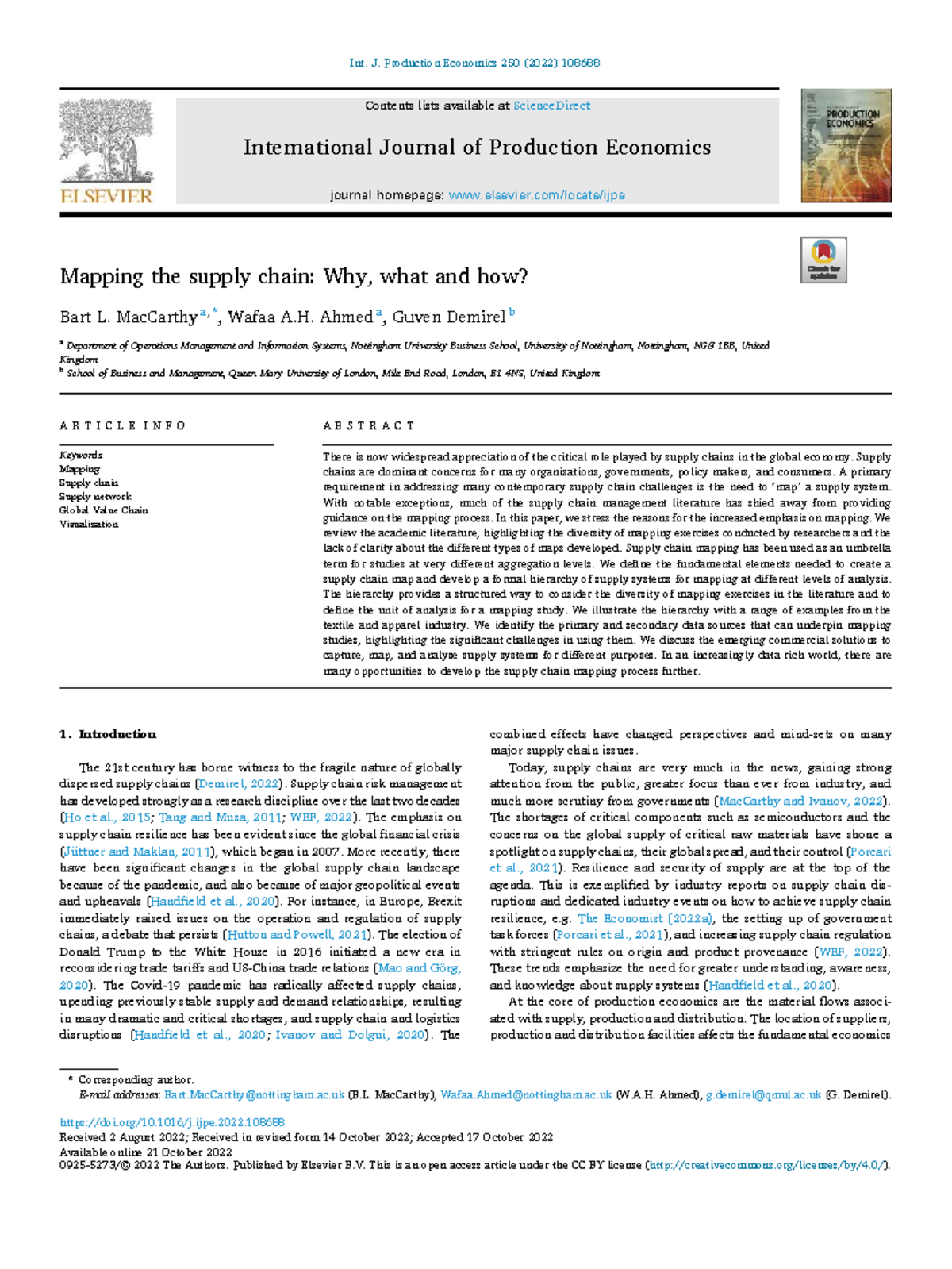 Supply Chain Mapping: Insights and Frameworks for Effective Management ...