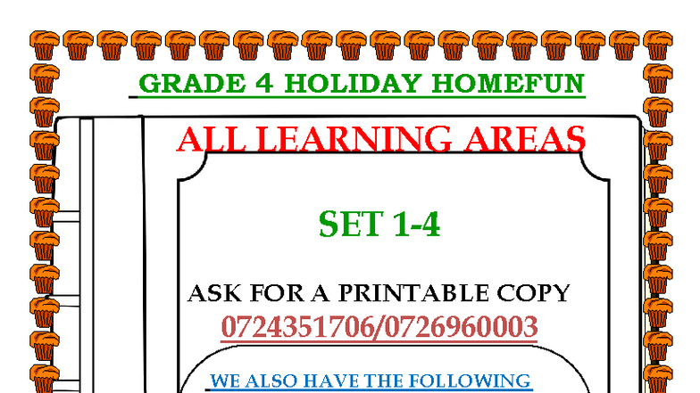 Grade 4 Holiday Assignment Booklet - Contact us on 0724351706/ ...