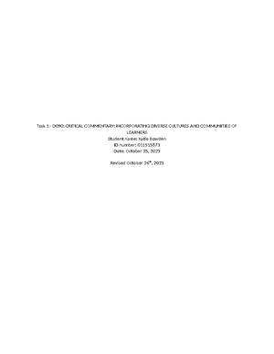 Katie Gonzales - d095 - Here is a sample paper for Task 1, D095 - Katie ...