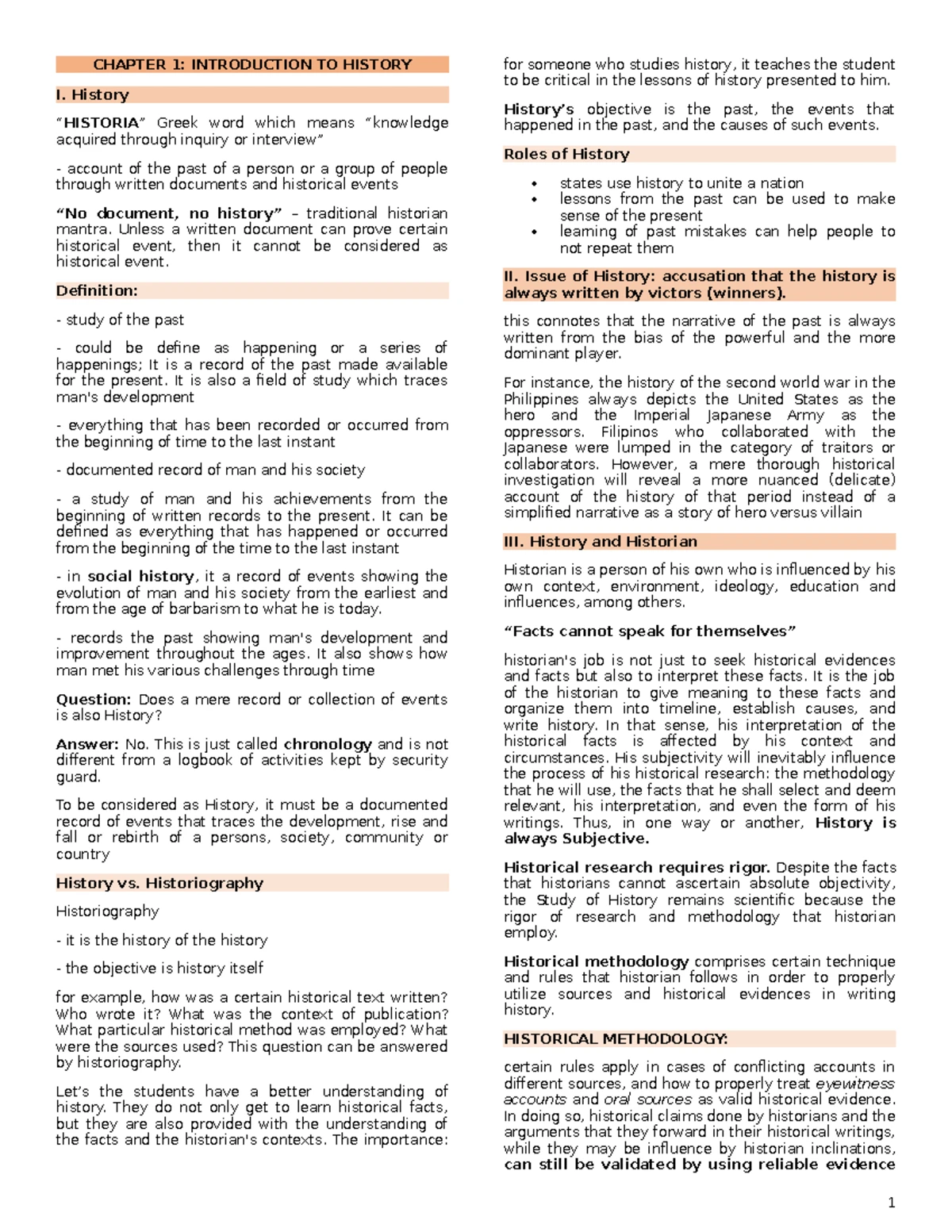 RPH Prelims - notes/reviewer - READING IN PHILIPPINE HISTORY REVIEWER ...