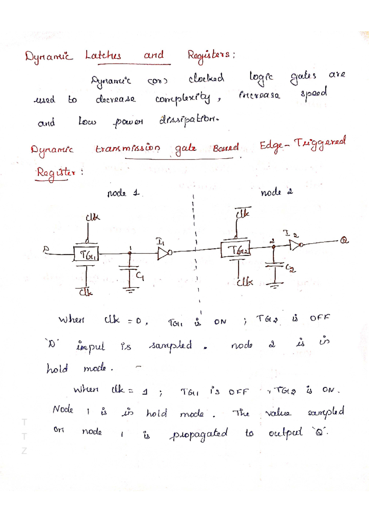Dynamic Latches & Registers Notes - VLSI Class Overview - Studocu